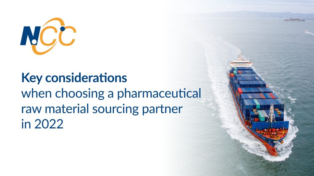 Key considerations choosing a pharmaceutical material sourcing partner